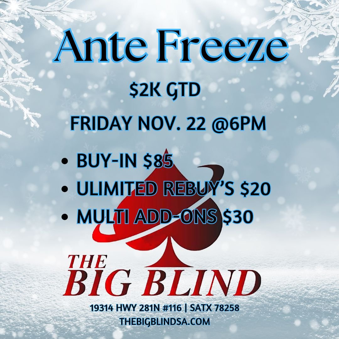 ANTE FREEZE - The Big Blind SA